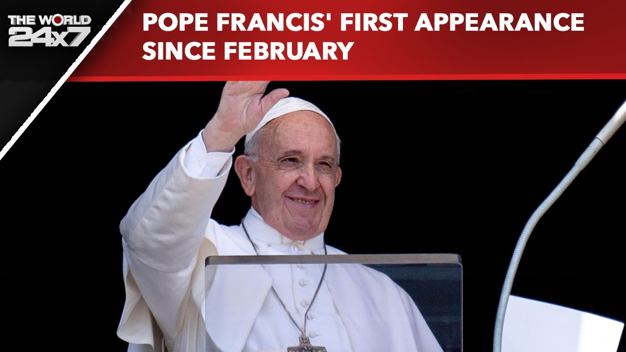 Pope Francis' First Appearance Since February - YouTube