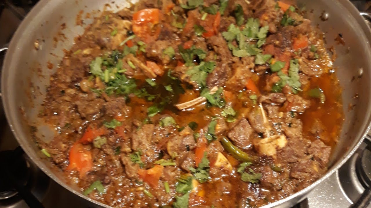 Restaurant style Balti gosht (Mutton meat) - YouTube