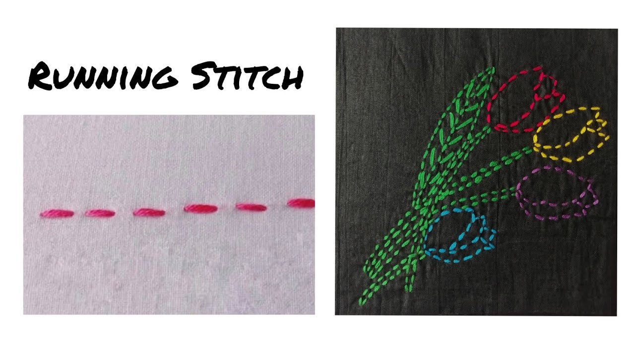 Running Stitch | Running Stitch Variations #tutorial 1 - YouTube
