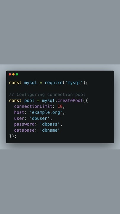 Boost Your App: NodeJS Connection Pooling #NodeJS - YouTube