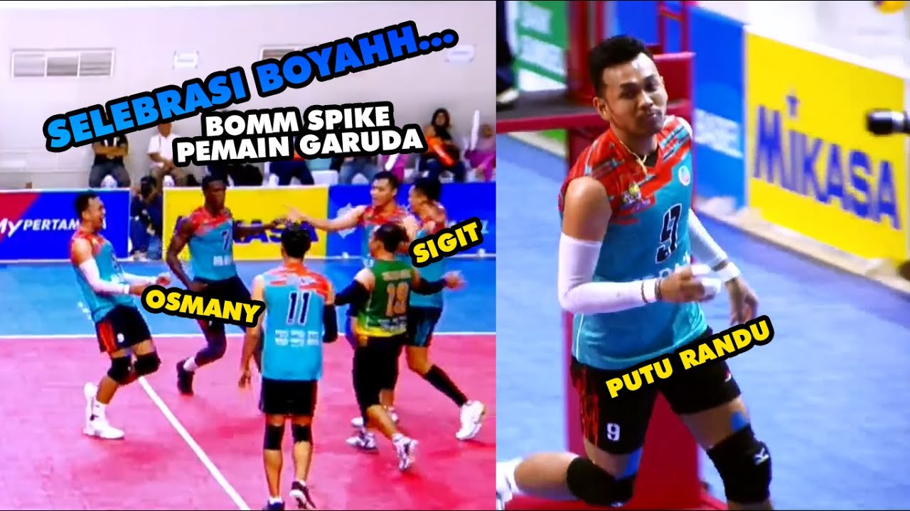 selebrasi HOBYAH, Smash PUTU RANDU mampu pecahkan JAKARTA GARUDA - YouTube