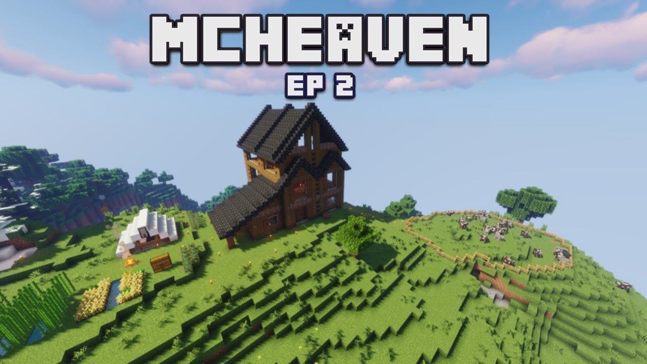 Minecraft | Gradnja hiše in kričeča pošast | McHeaven Ep2 - YouTube