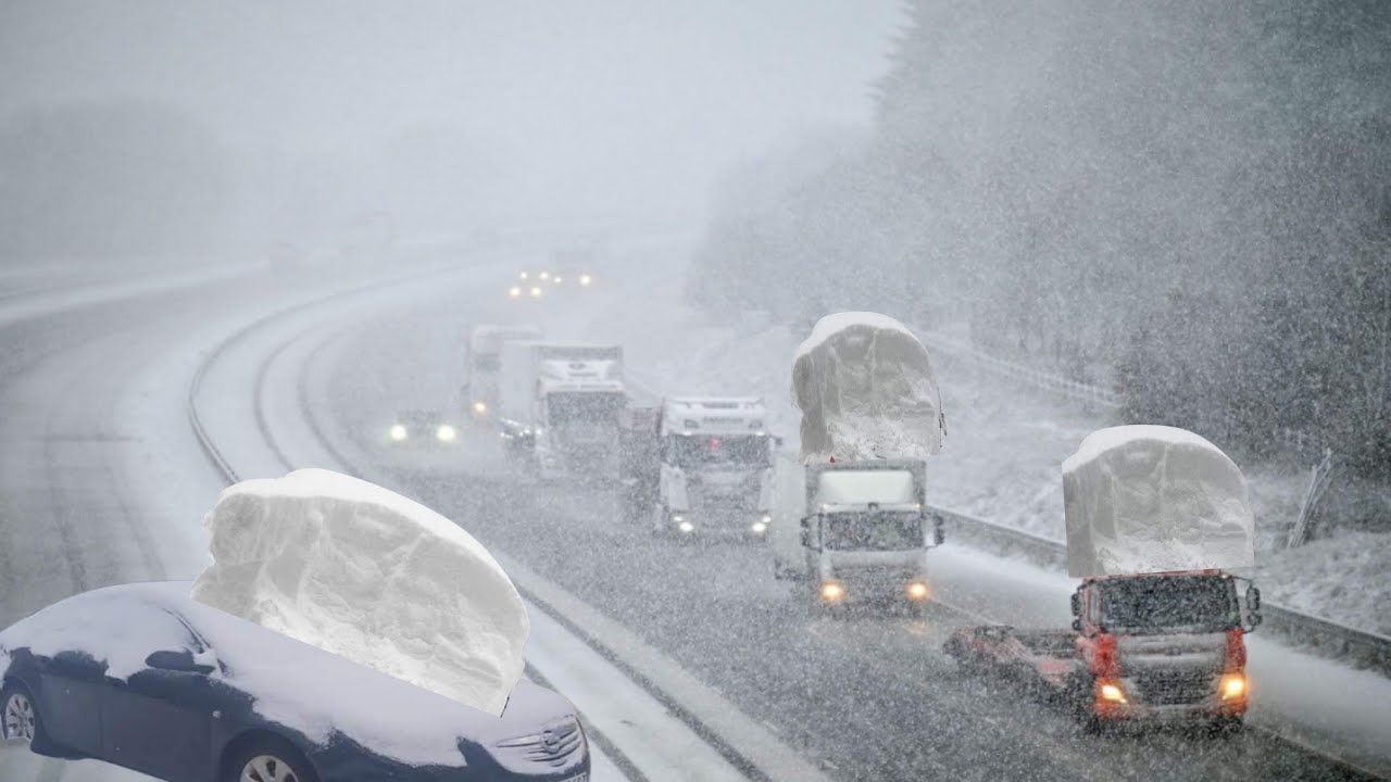 Crazy winter storm blizzard hit UK scotland huge snow - YouTube