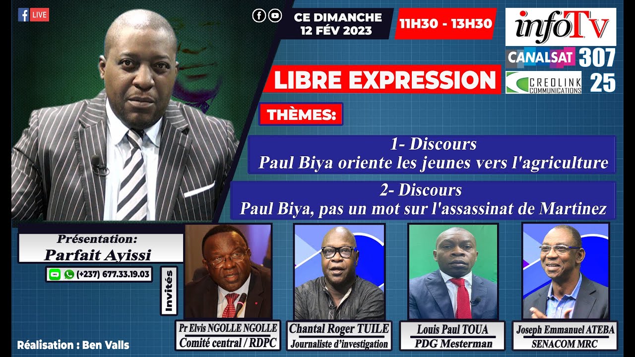 LIBRE EXPRESSION DU 12 FÉVRIER 2023 - YouTube