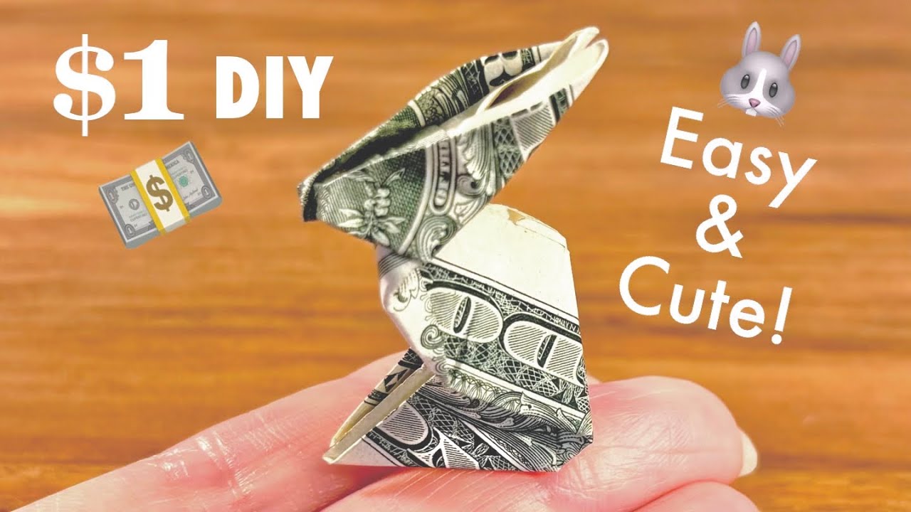 Money Rabbit Origami Step by Step Tutorial - Easter Dollar DIY Craft ...