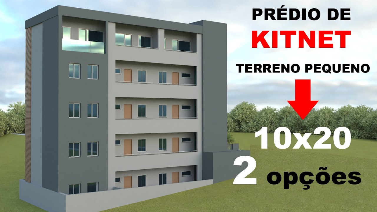 Como fazer um prédio de KITNET em terreno pequeno 10x20 - YouTube