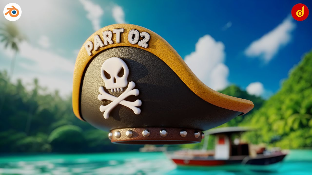How To Model Pirate Hat | Blender hat 3d mdeling | Pirate Hat 3D Modeling Blender | Part 02 ...