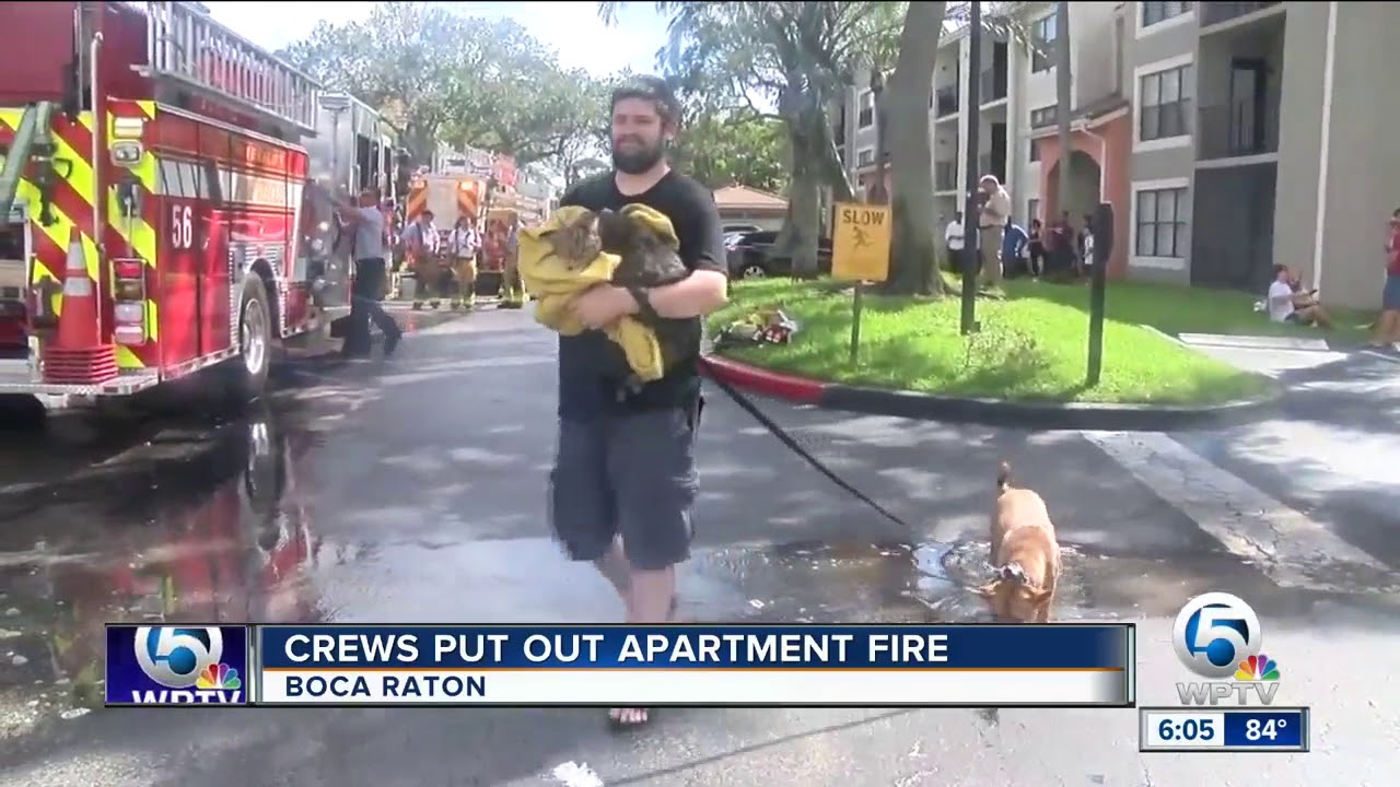 Crews put out apartment fire in Boca Raton - YouTube