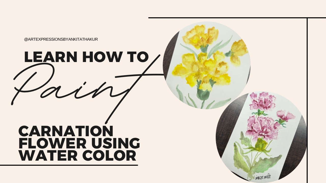 Easy Watercolor Carnation Flower|Easy Watercolor Flower # ...