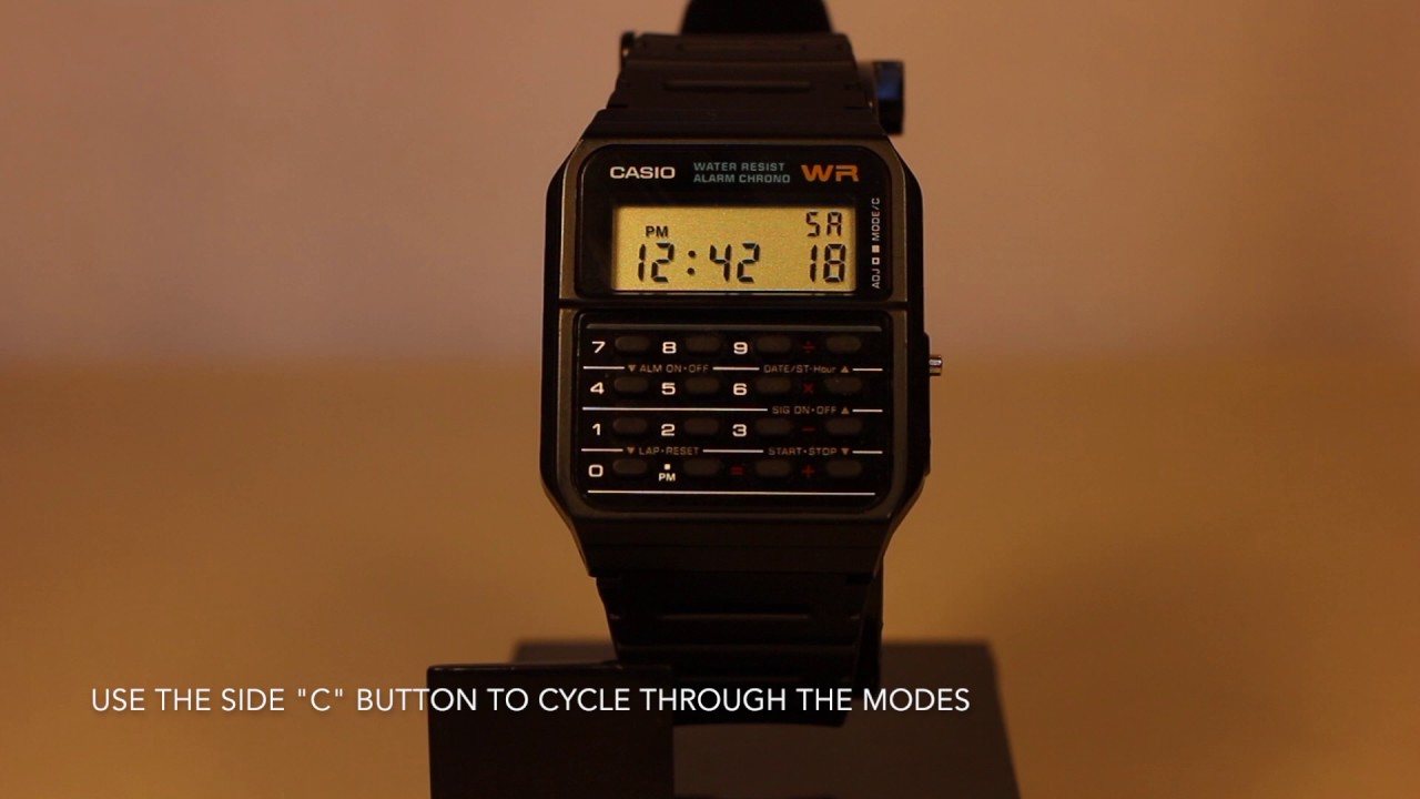 Casio Databank 8 digit calculator watch - YouTube