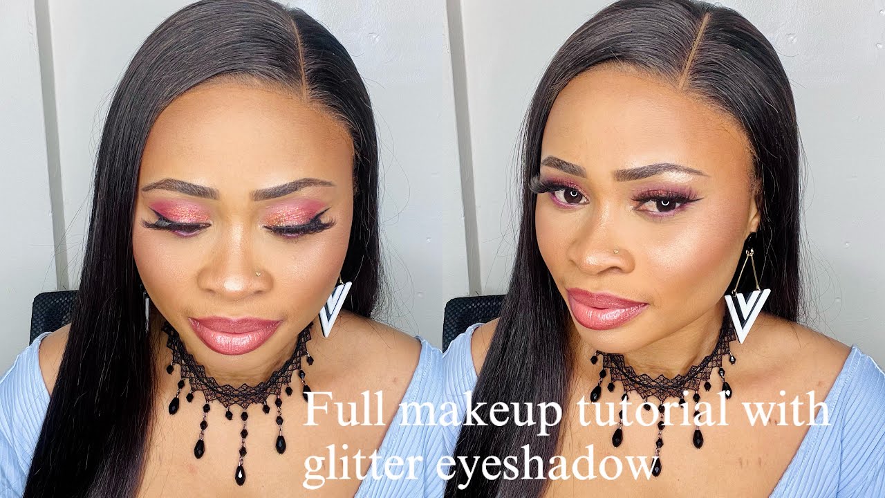 Full Makeup Tutorial with Glitter Eyeshadow! - YouTube