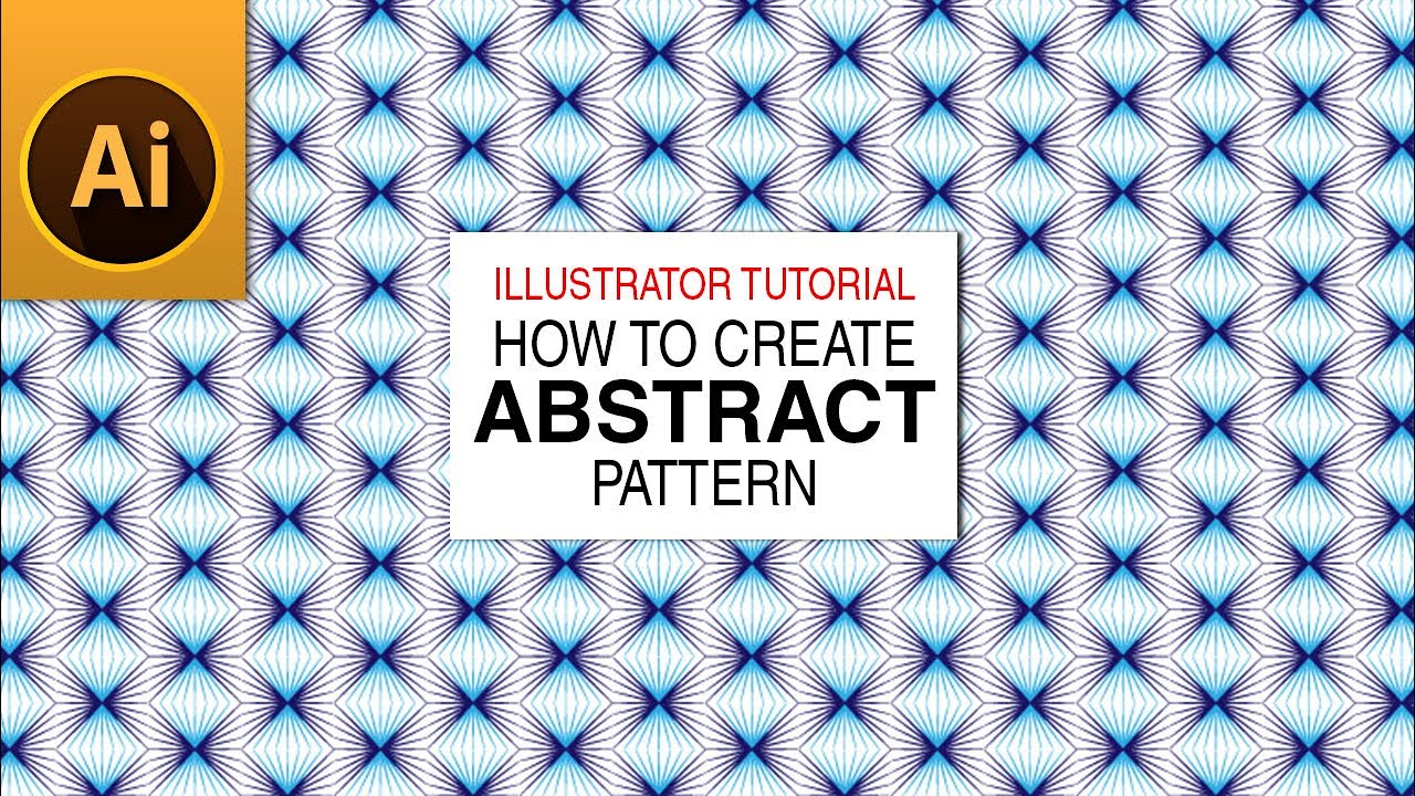 How to Create Blue Colored Abstract Pattern in Adobe Illustrator - YouTube