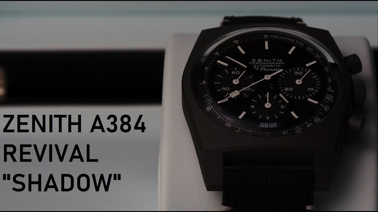 Zenith A384 Revival "Shadow" - Super close up - YouTube