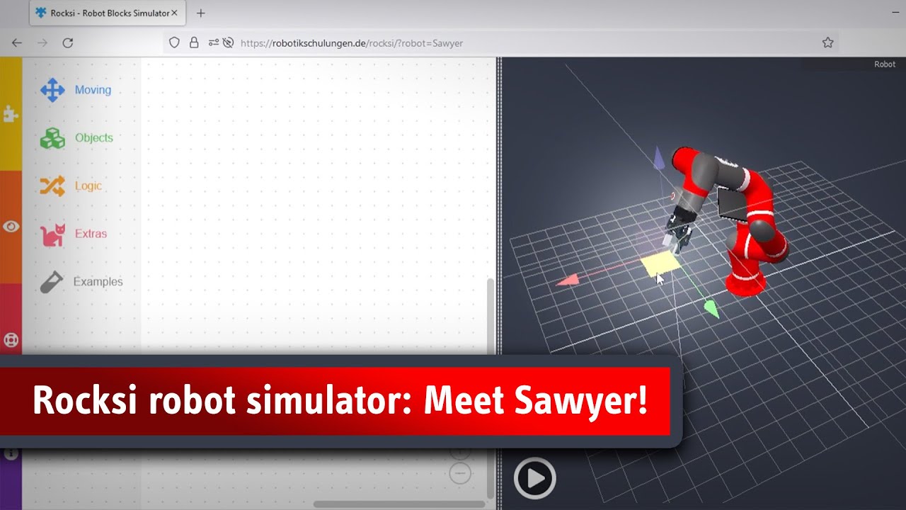 Rocksi robot simulator: Meet Sawyer - YouTube