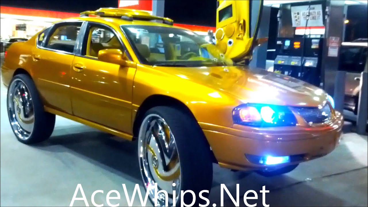 AceWhips.NET- VON's WORLD RECORD Candy Gold Chevy Impala on 32" DUB ...
