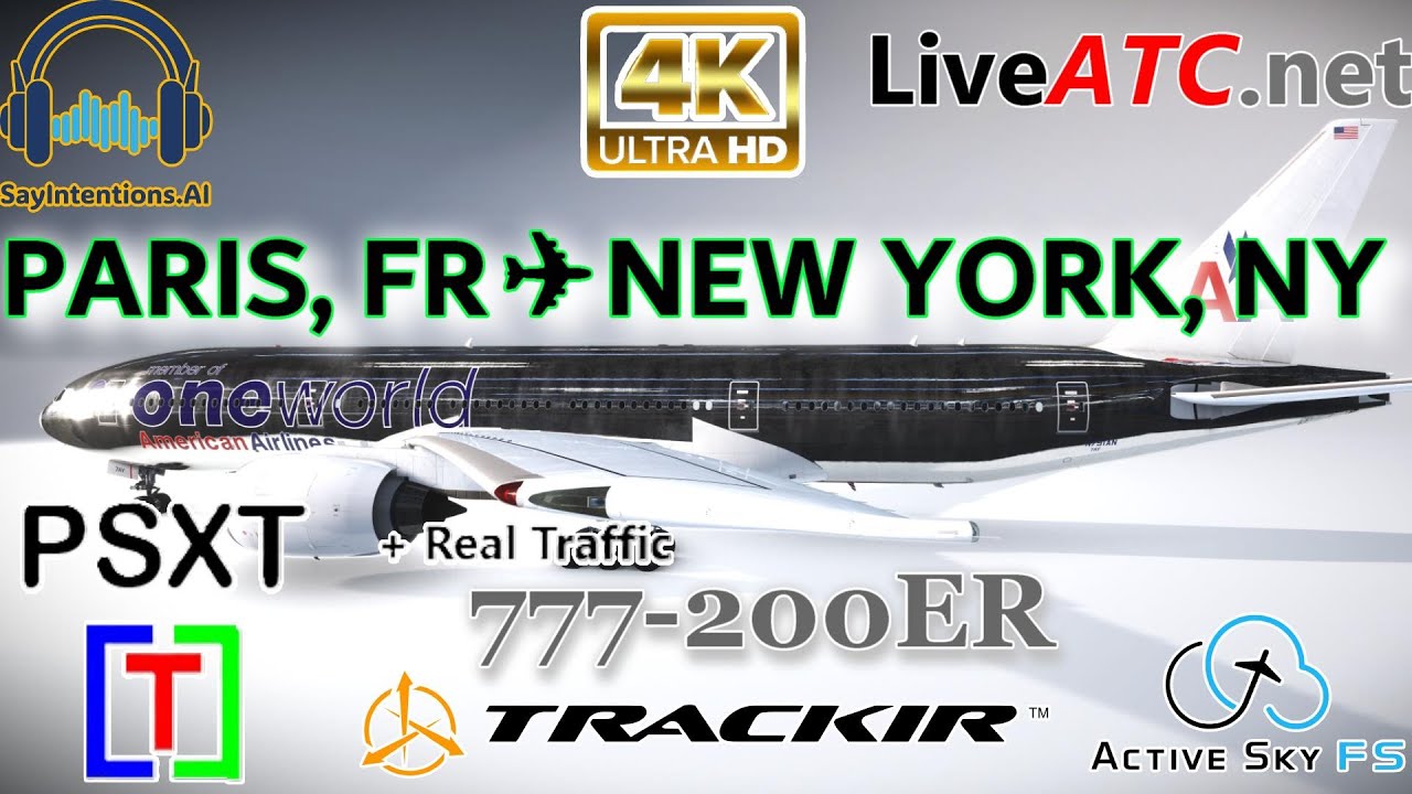4K ULTRA HD | FULL GATE TO GATE EXPERIENCE | LFPG-KJFK | FO & CREW ...