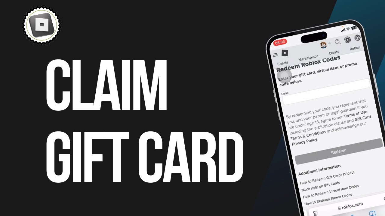 How to Claim Roblox Gift Card on Mobile Device - YouTube