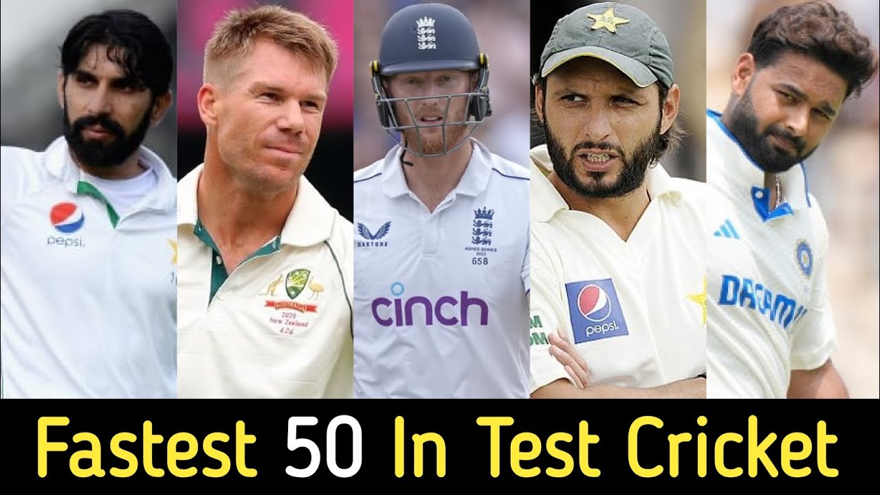 Fastest 50 in Test Cricket History - YouTube
