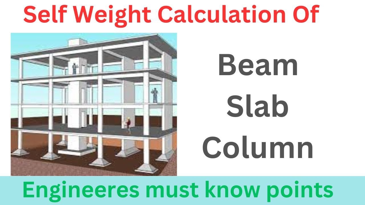self weight of structure,beam ,column ,slab #weight #structure # ...