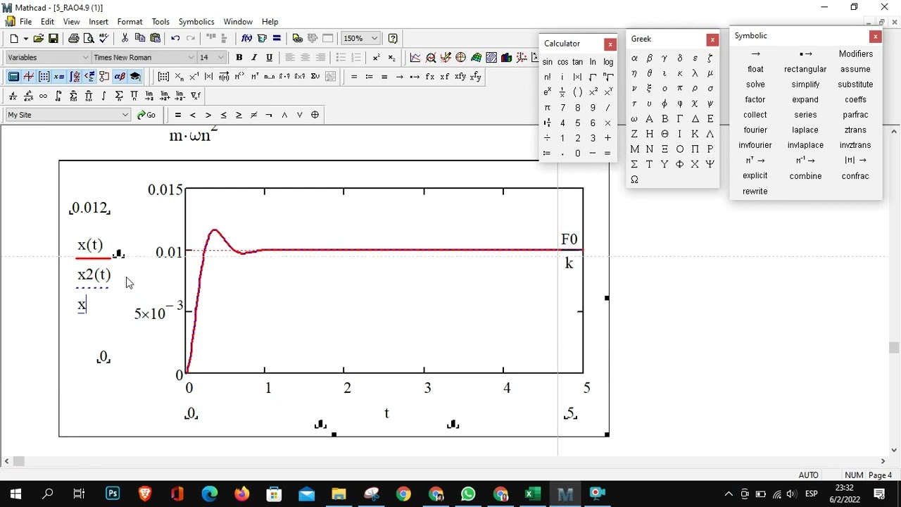 Como agregar una variable en una gráfica en MATHCAD 2022 - YouTube