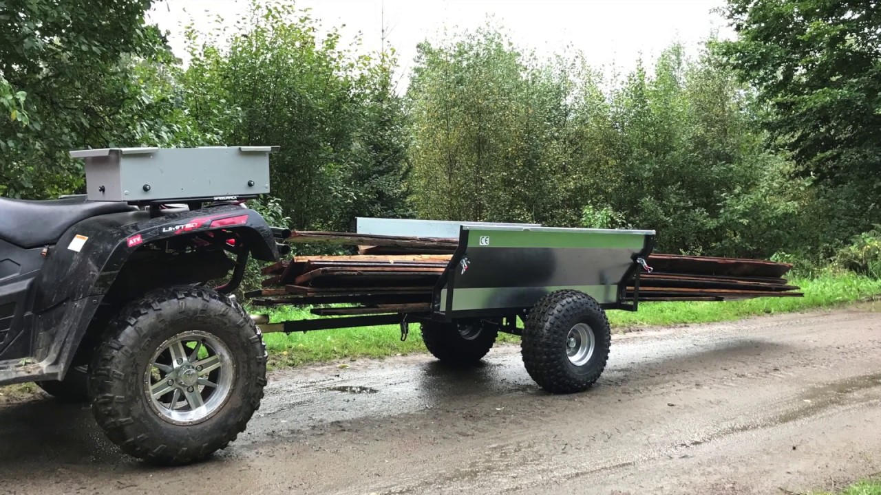 Gårdsvagn ATV - smidig vagn till din fyrhjuling - YouTube
