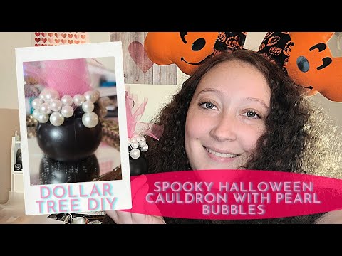 Dollar Tree DIY: Spooky Halloween Cauldron with Pearl Bubbles - YouTube