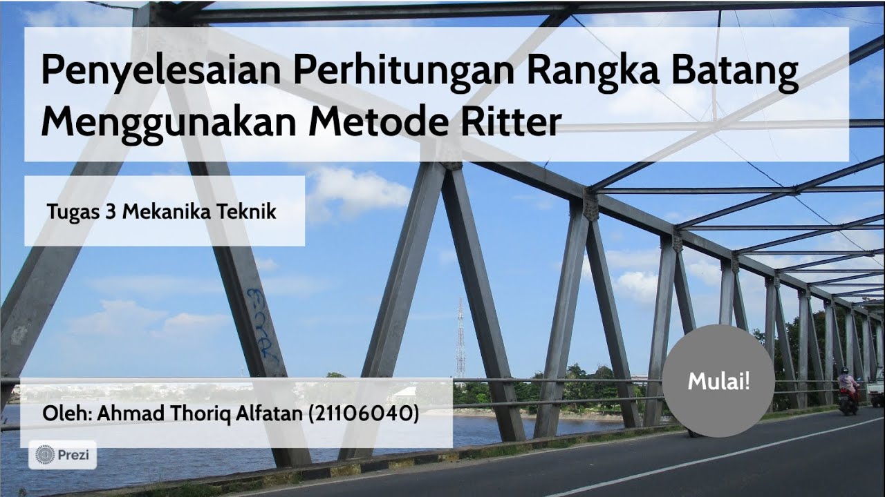 Menyelesaikan Perhitungan Rangka Menggunakan Metode Ritter. Contoh Soal ...