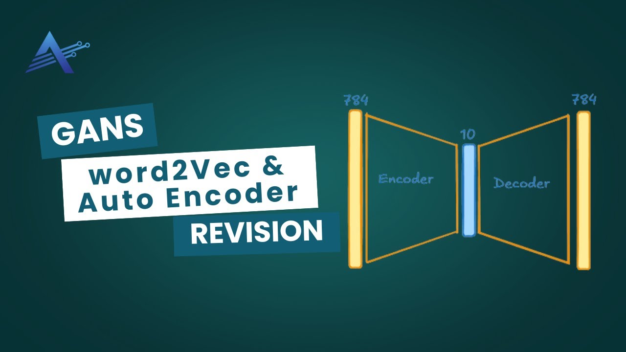 Word Embedding (Word2VEC) | Auto Encoder (Latent Space) | GANs Revision ...
