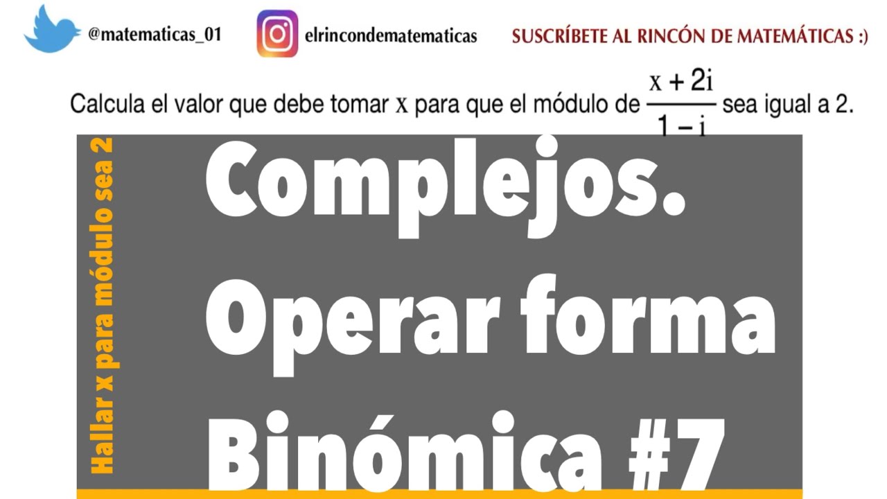 Complejos. Operar forma binómica #7 - YouTube