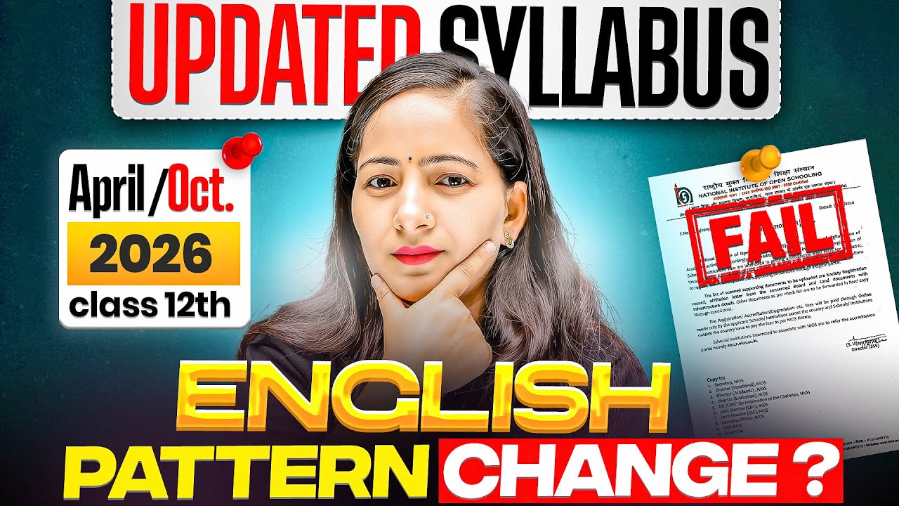 NIOS Class 12th English Updated Syllabus | Important Questions | Exam ...