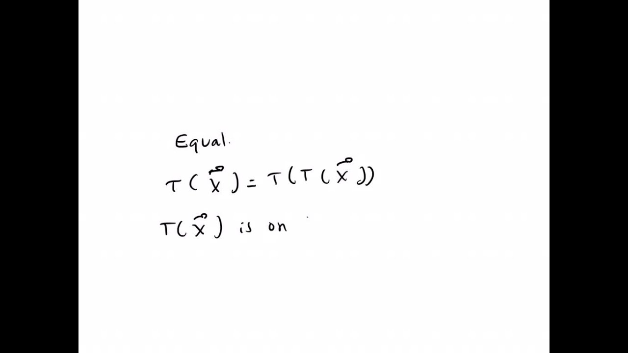Let T(x⃗)=proj_L(x̅) be the orthogonal projection onto a line in ...