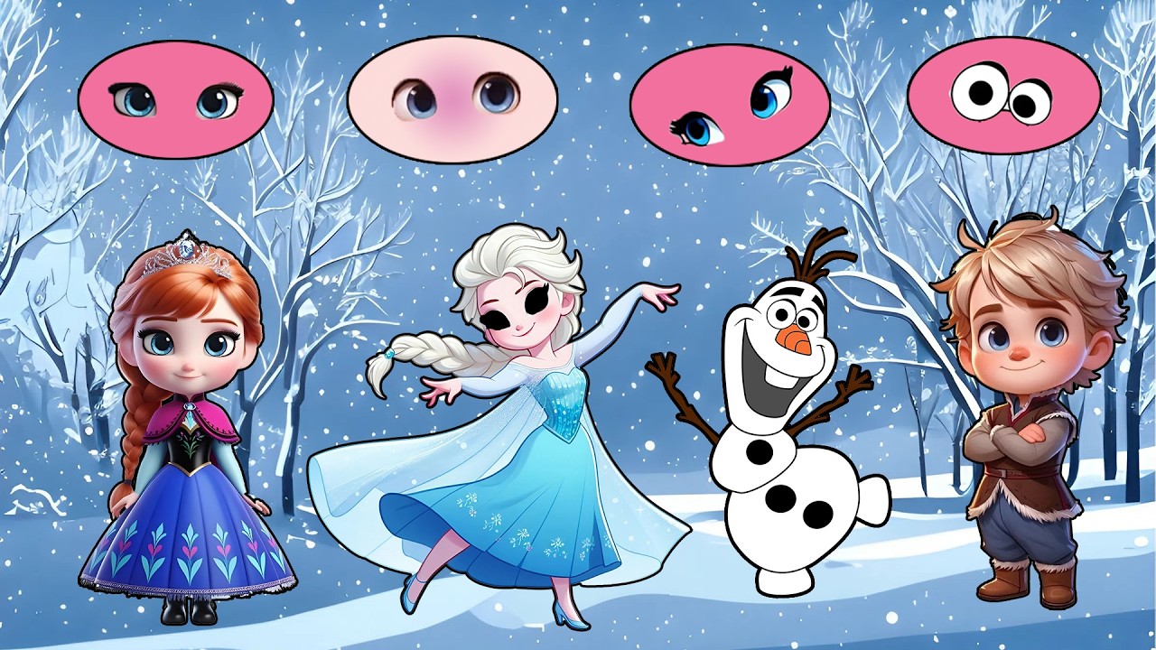 Guess the Frozen Character by the Eyes!👀 ️| Funny Elsa Animation - YouTube