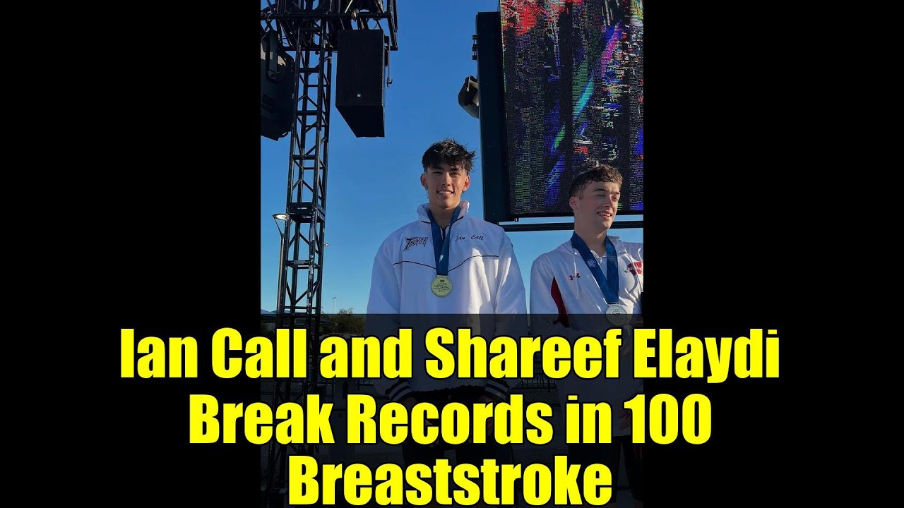 Ian Call and Shareef Elaydi Break Records in 100 Breaststroke - YouTube