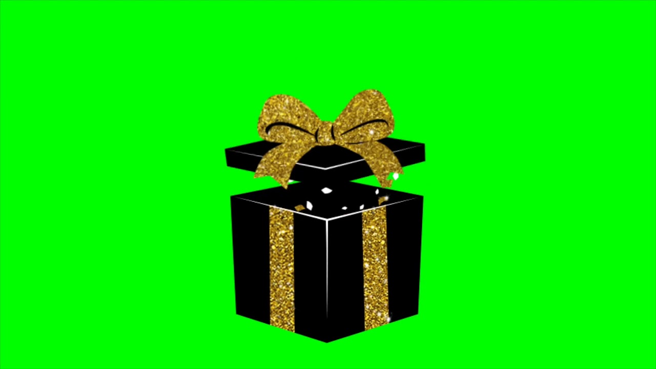 Gift box open green screen। gift box green screen effect । Valentine's ...