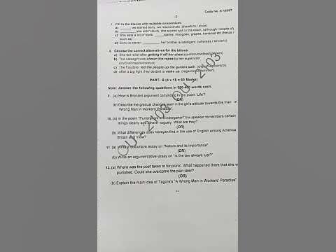 Bsc 3Rd semester English exam paper pattern #Osmania University - YouTube