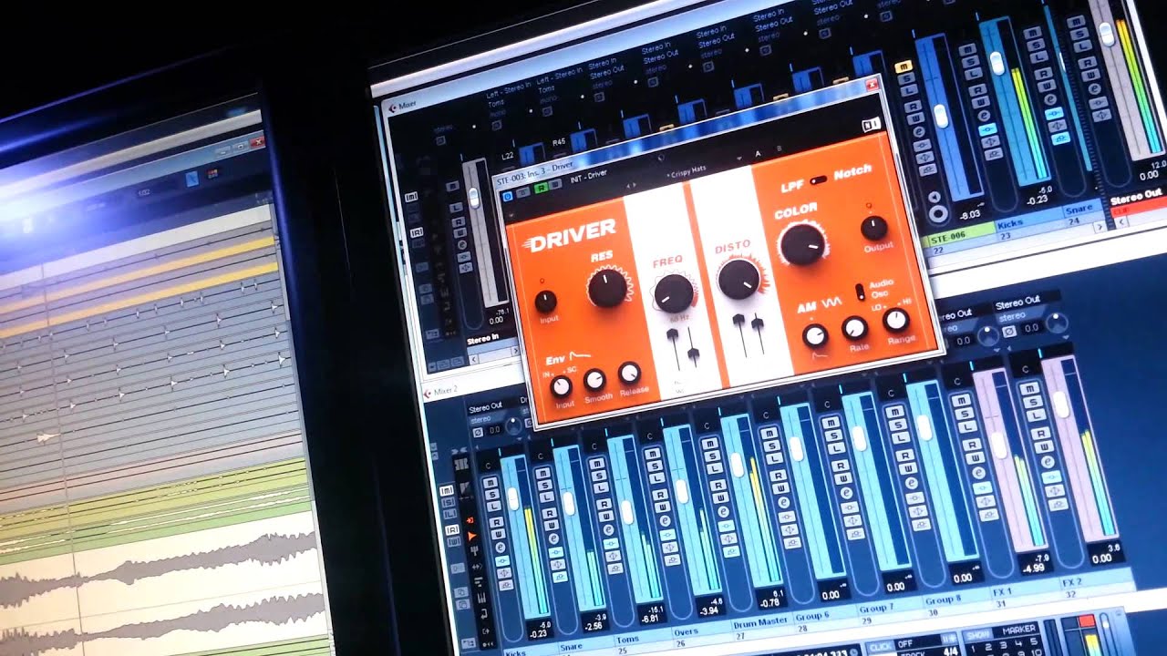 My 6 year old discovering Native Instruments Driver VST plug in - YouTube