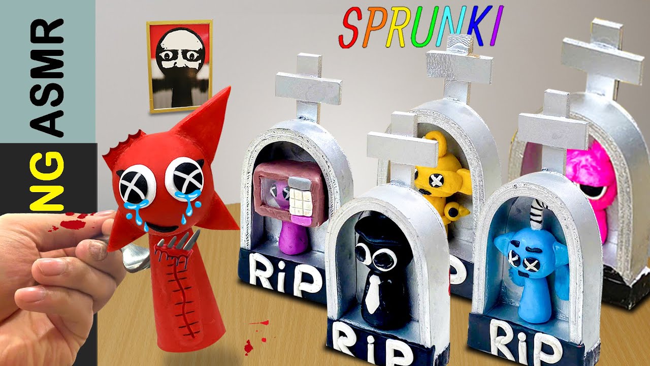 🌈Eating SPRUNKI MROONA R.I.P New Sprunki SAD STORY | Mukbang Clay ASMR ...