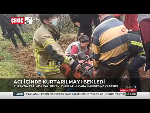 Bursa'da Bir Kadın Ayaklarını Çapa Makinesine Kaptırdı 19.04.2021 TURKEY