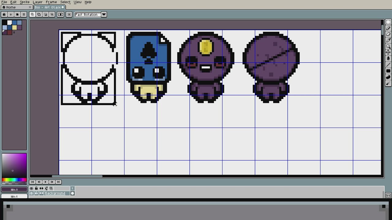Binding of Isaac - Pixel art Time-lapse 02 - YouTube