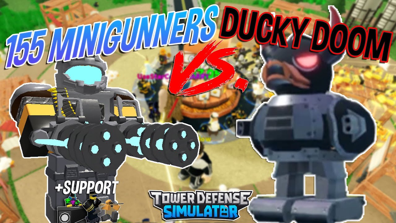 Can 155 MINIGUNNERS take down the MECHA DUCKY DOOM?! (Tower Defense ...