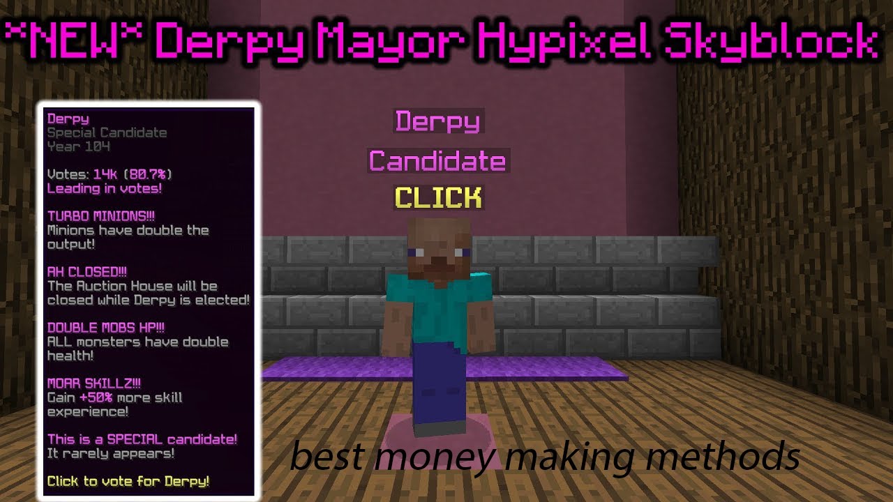 How to make money during mayor Derpy Hypixel Skyblock | Derpy money making methods | 50m ...