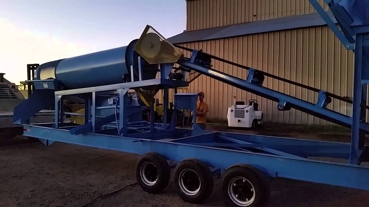 30 in dia x 15 ft length Gold Mining Trommel 15 yards per hour - YouTube