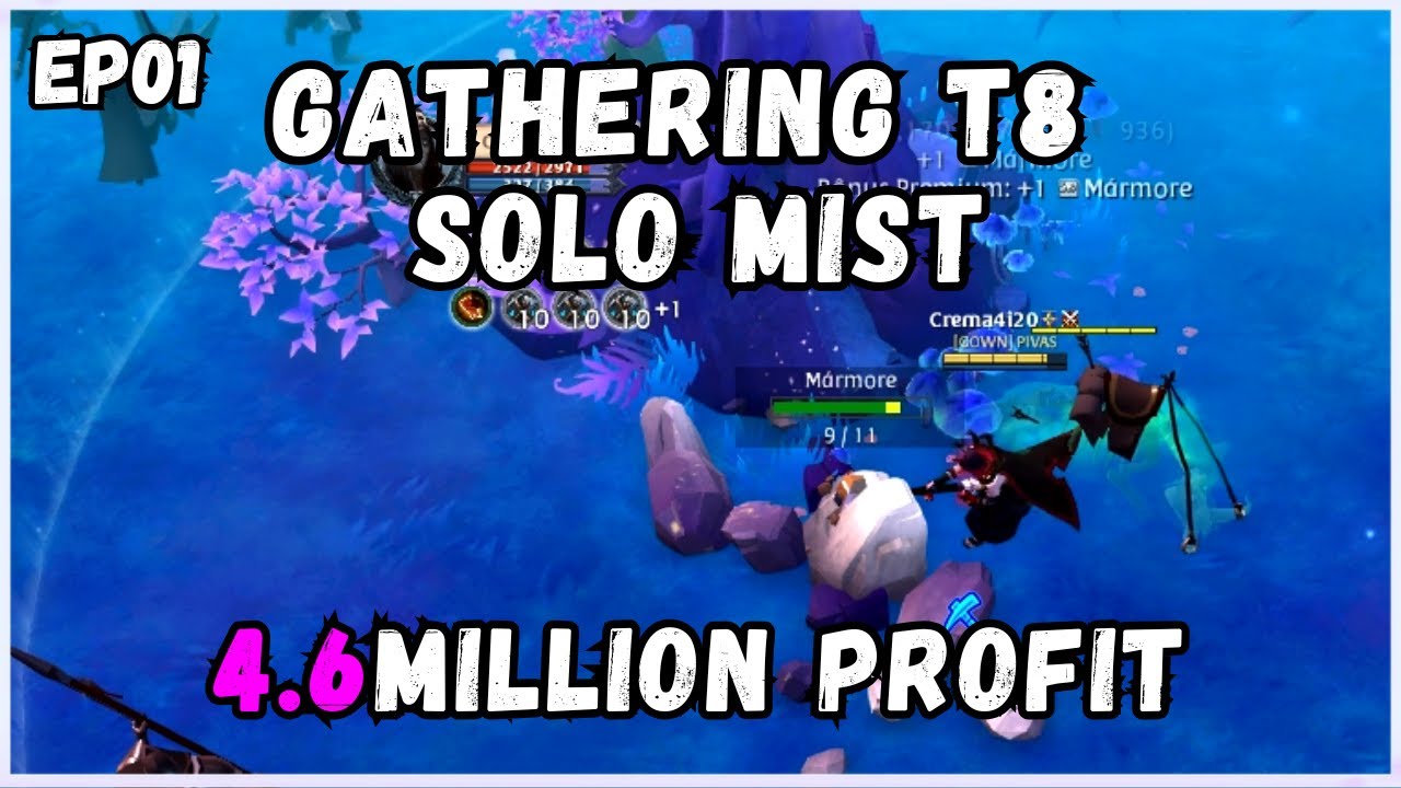 GATHERING T8 | SOLO MIST | RUSH 4.6M | ALBION ONLINE #01 - YouTube