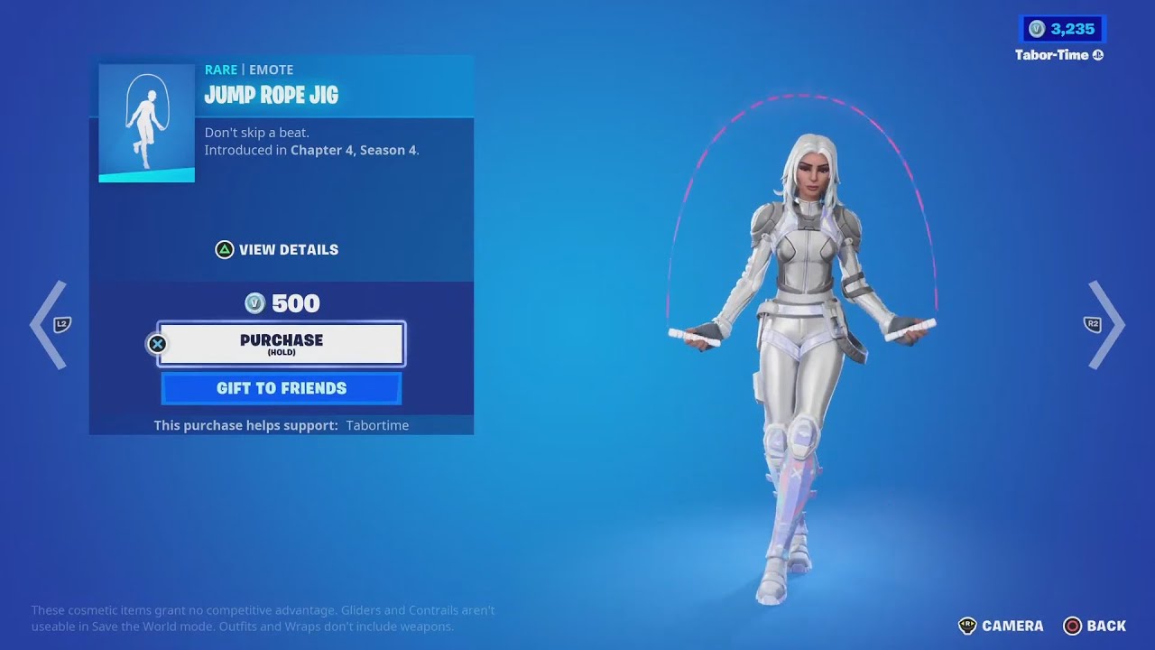 Fortnite MESSED UP The Rarity On This New Emote (JUMP ROPE JIG EMOTE ...