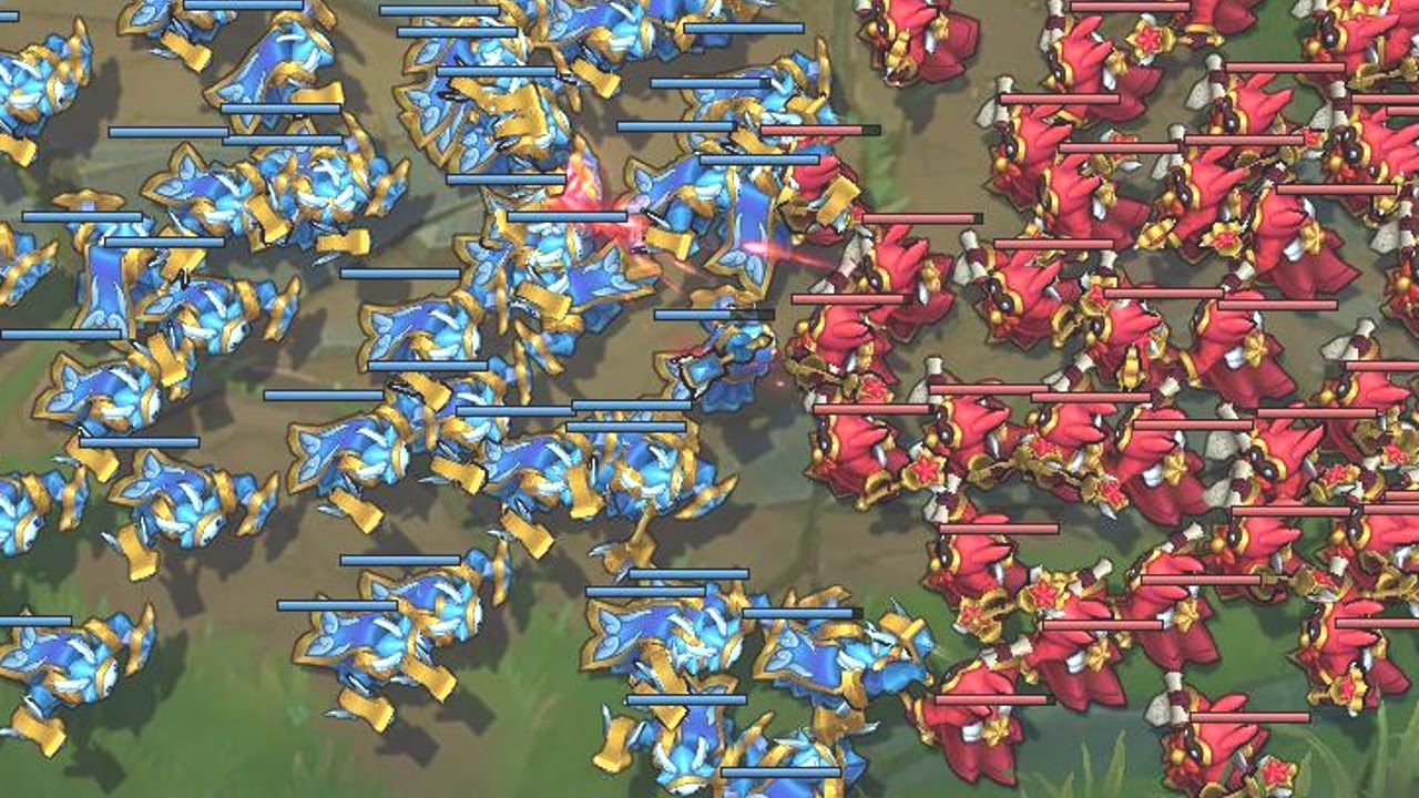 50 MELEE VS 50 RANGED MINIONS! - YouTube