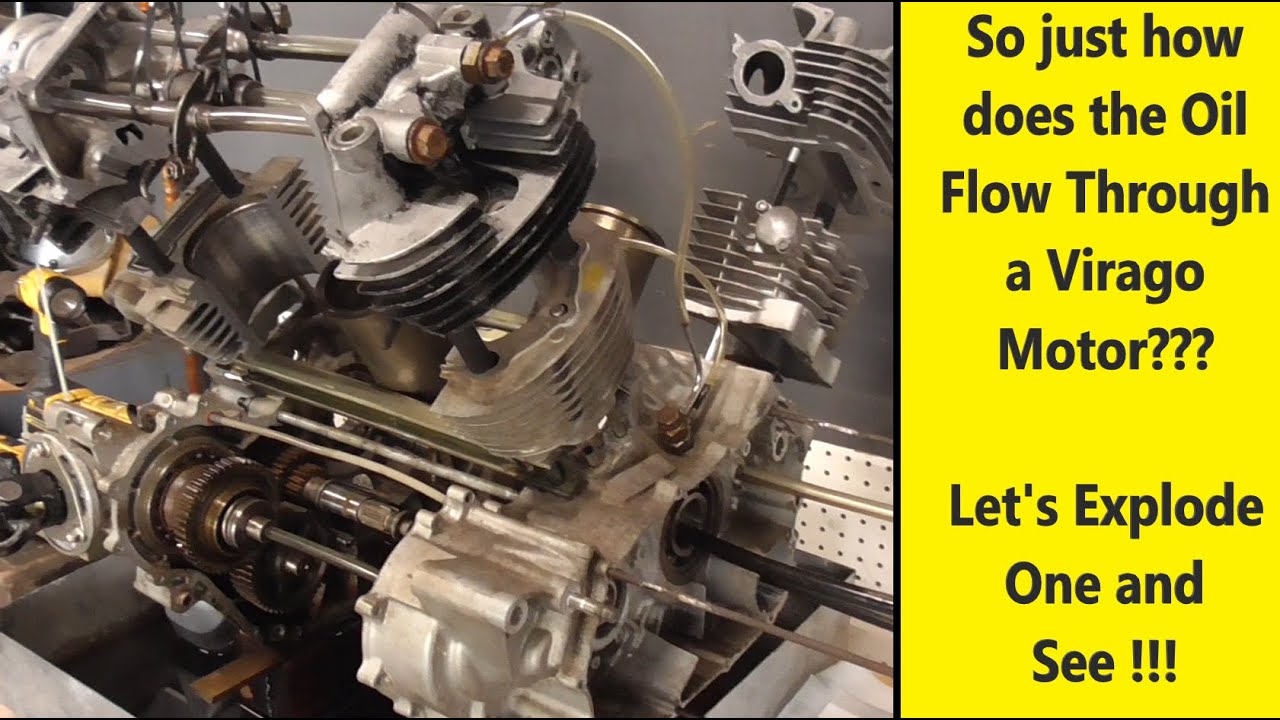 Just How does the oil flow in a Virago Motor? Let's split one open and ...