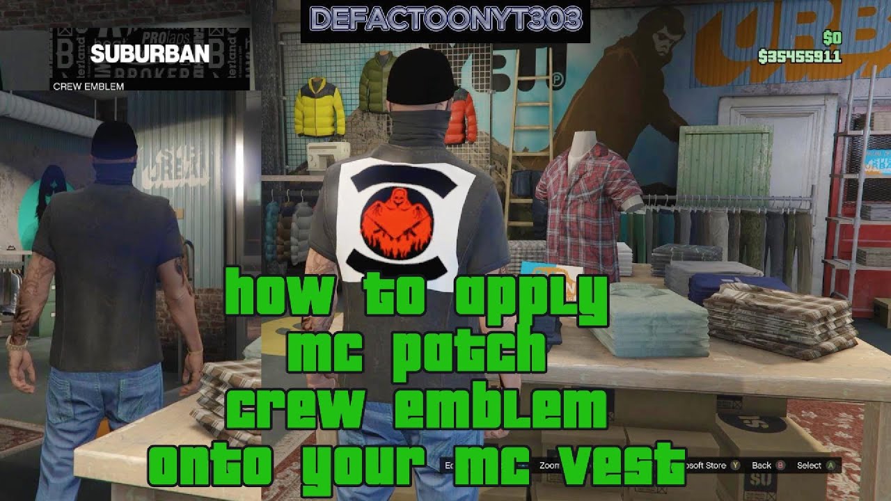 How to patch yourself ( Putting on your MC Patch emblem) | GTA 5 Online ...