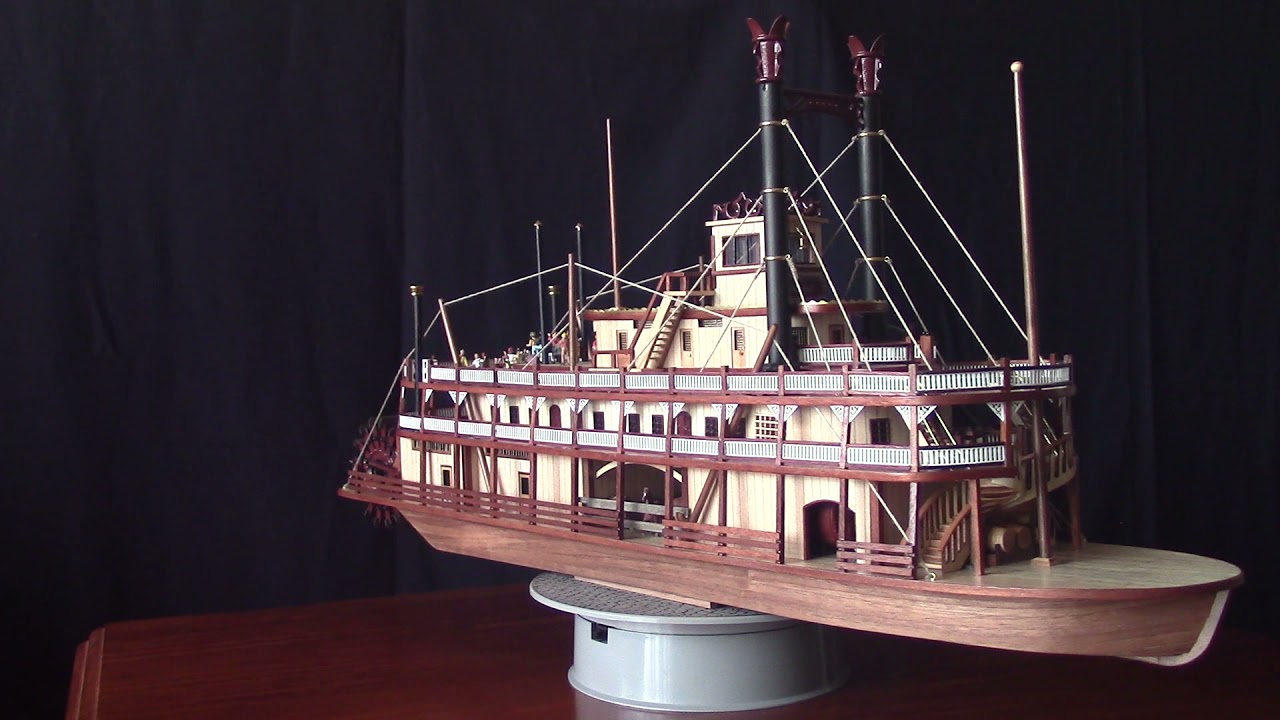 New Model Train Layout Bayou Junction "Mississippi" Paddle Steamer ...