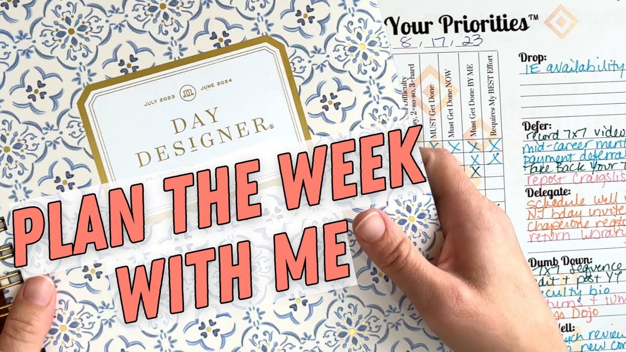 PLAN THE WEEK WITH ME: How I Prioritize My To-Do List & Schedule Tasks ...