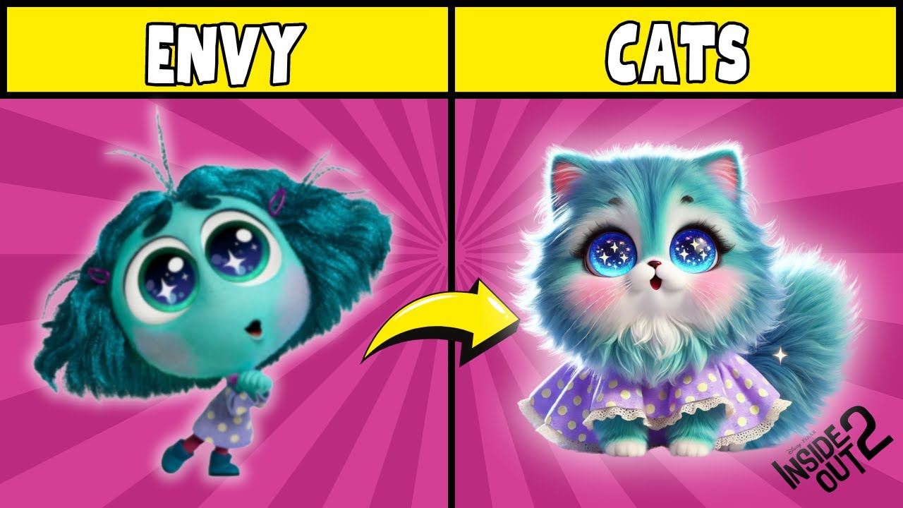 INSIDE OUT 2 as CATS - All Characters - YouTube